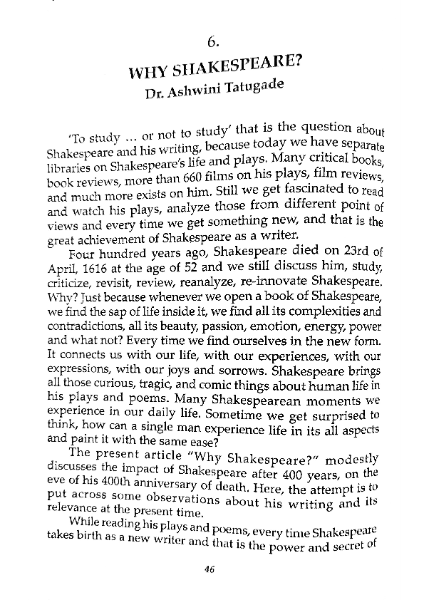 (PDF) Why Shakespeare?