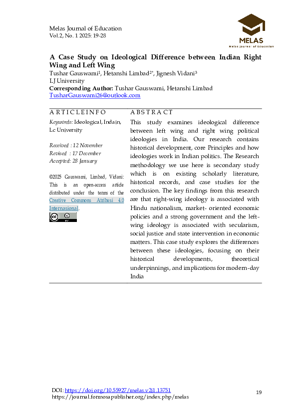 (PDF) A Case Study on Ideological Difference between Indian Right Wing ...