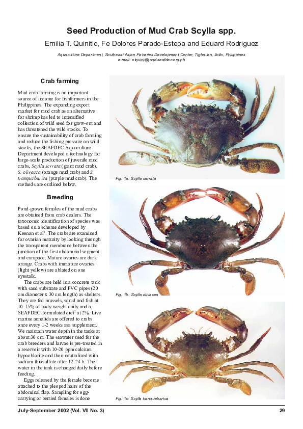 (PDF) Crab farming