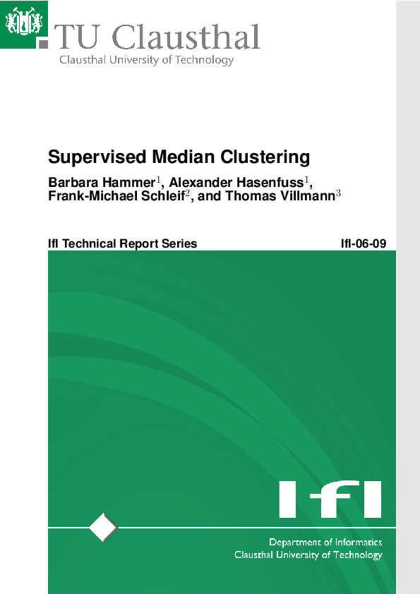 (PDF) Supervised Median Clustering
