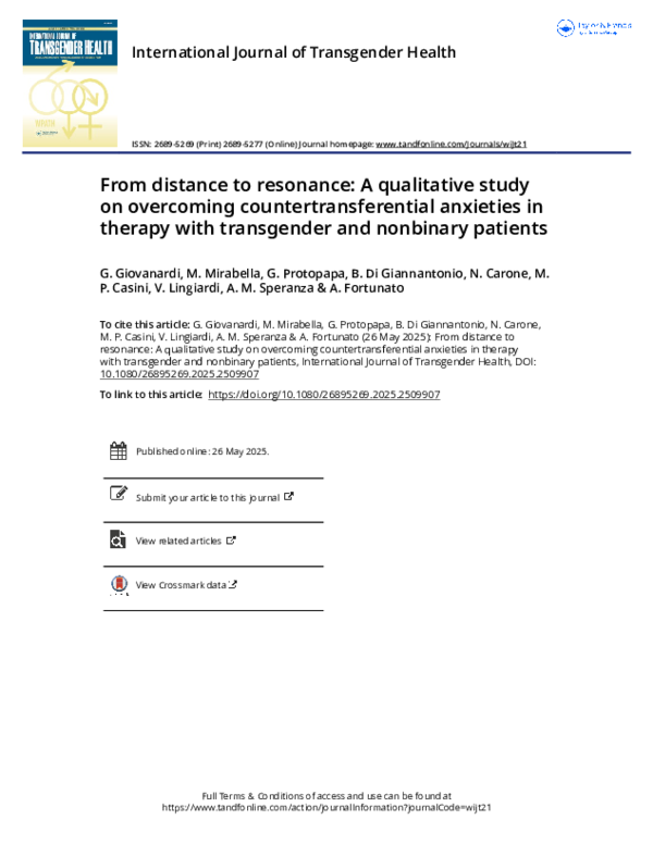 (PDF) From distance to resonance: A qualitative study on overcoming ...