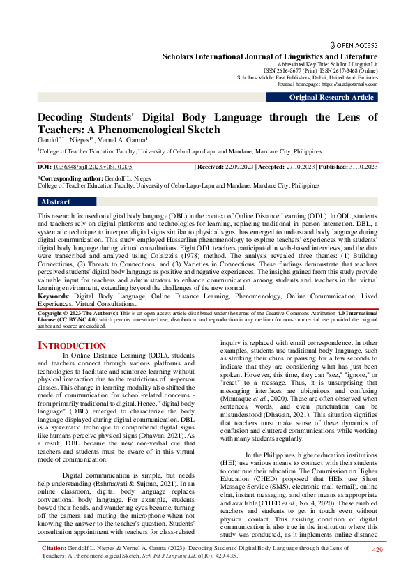 (PDF) Decoding Students' Digital Body Language through the Lens of ...