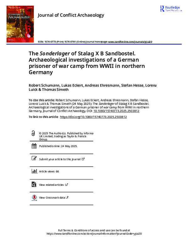 (PDF) The Sonderlager of Stalag X B Sandbostel. Archaeological ...