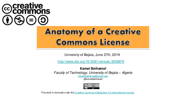 (PDF) Anatomy of a Creative Commons License