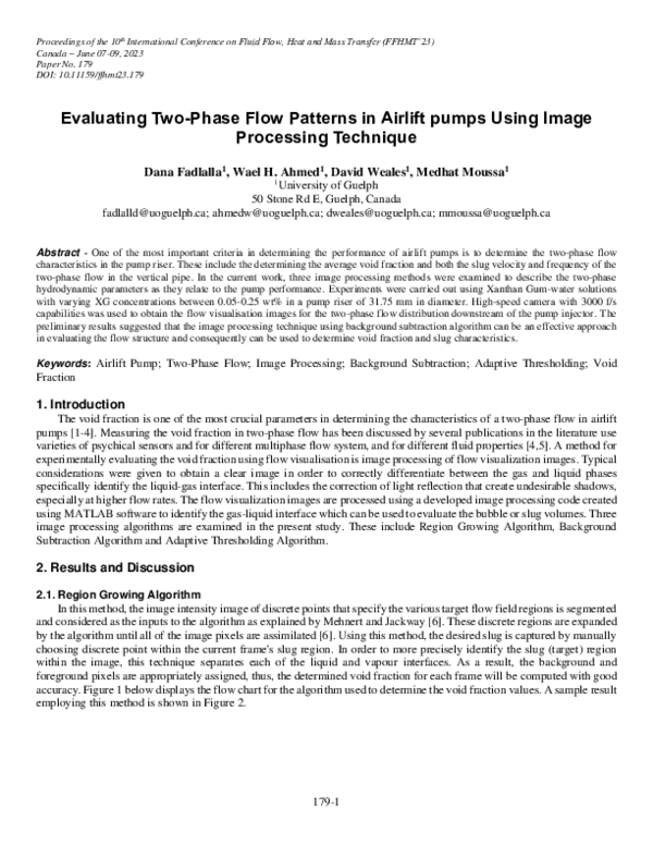 (PDF) Evaluating Two-Phase Flow Patterns in Airlift pumps Using Image ...