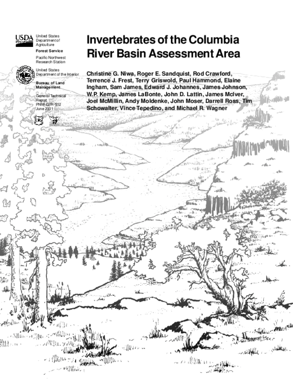 (PDF) Invertebrates of the Columbia River Basin Assessment Area