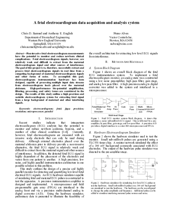 (PDF) A Fetal Electrocardiogram Data Acquisition and Analysis System