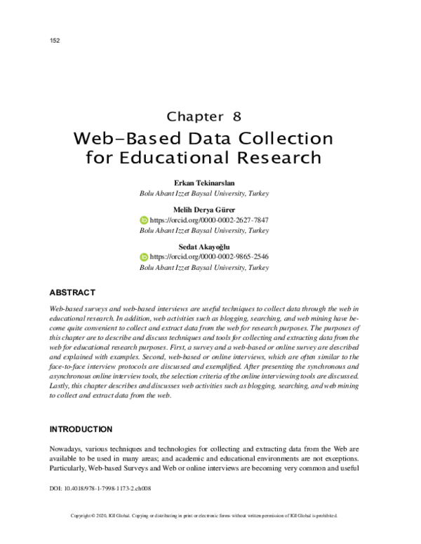 (PDF) Web-Based Data Collection for Educational Research