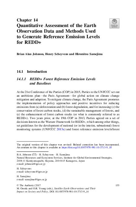 (PDF) Quantitative Assessment of the Earth Observation Data and Methods ...