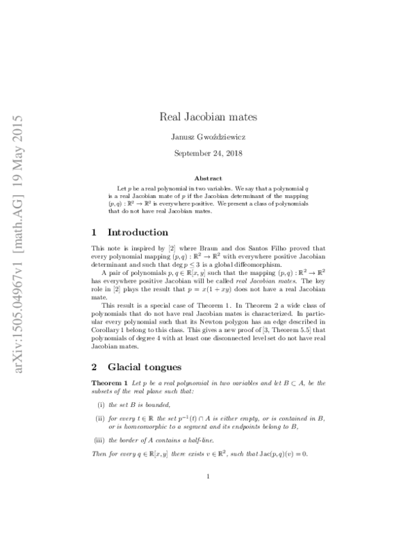 (PDF) Real Jacobian mates