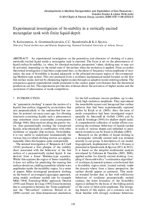 (PDF) Experimental investigation of bi-stability in a vertically ...