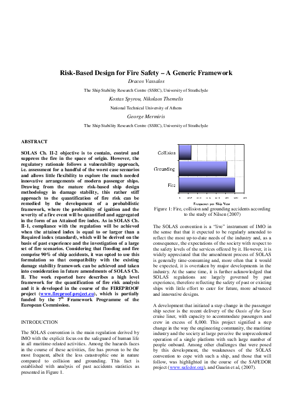 (PDF) Risk-based design for fire safety – A generic framework