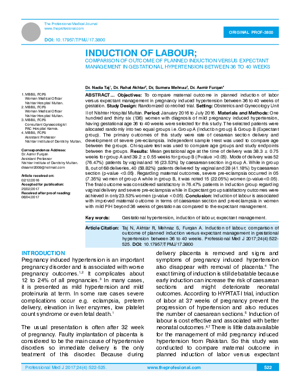 (PDF) Induction of Labour