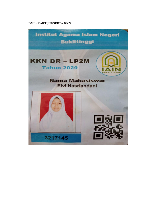 (PDF) LAPORAN INDIVIDU KULIAH KERJA NYATA (KKN)