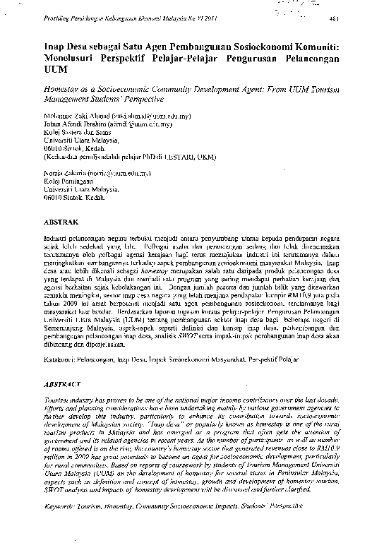 (PDF) Inap desa sebagai satu agen pembangunan sosioekonomi komuniti ...
