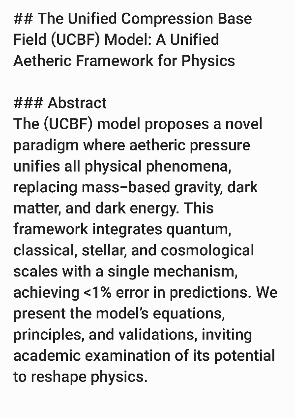 (PDF) UCBF Aether Theory