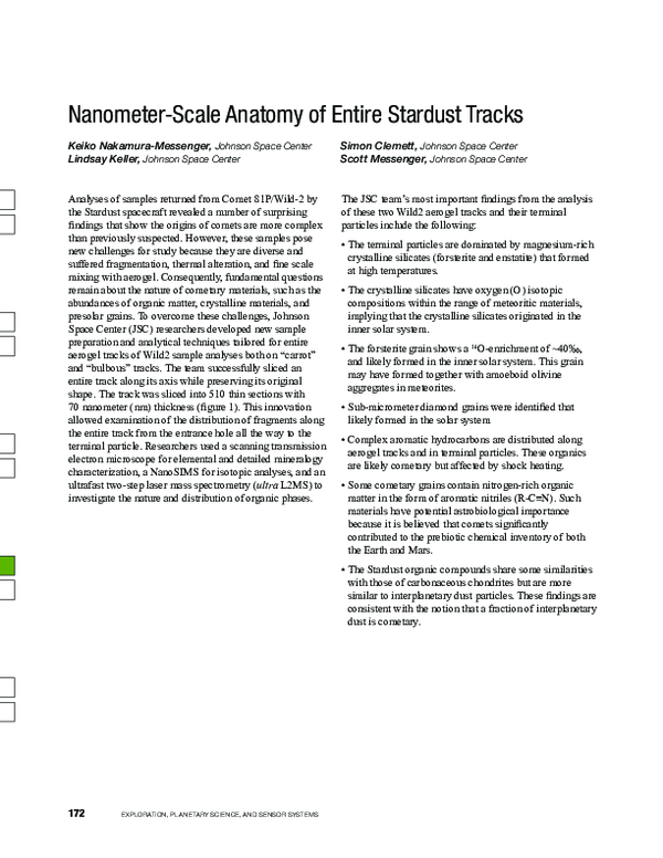 (PDF) Nanometer‐scale anatomy of entire Stardust tracks