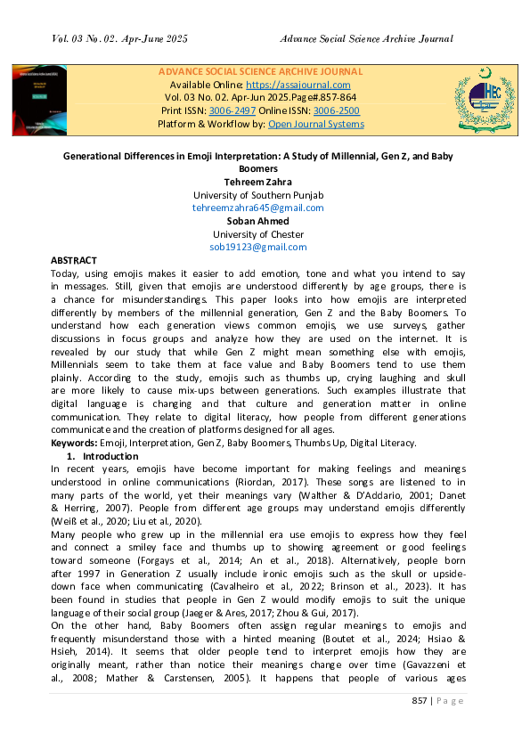 (PDF) Generational Differences in Emoji Interpretation: A Study of ...