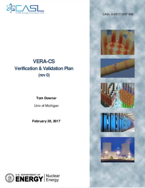 (PDF) VERA-CS Verification & Validation Plan