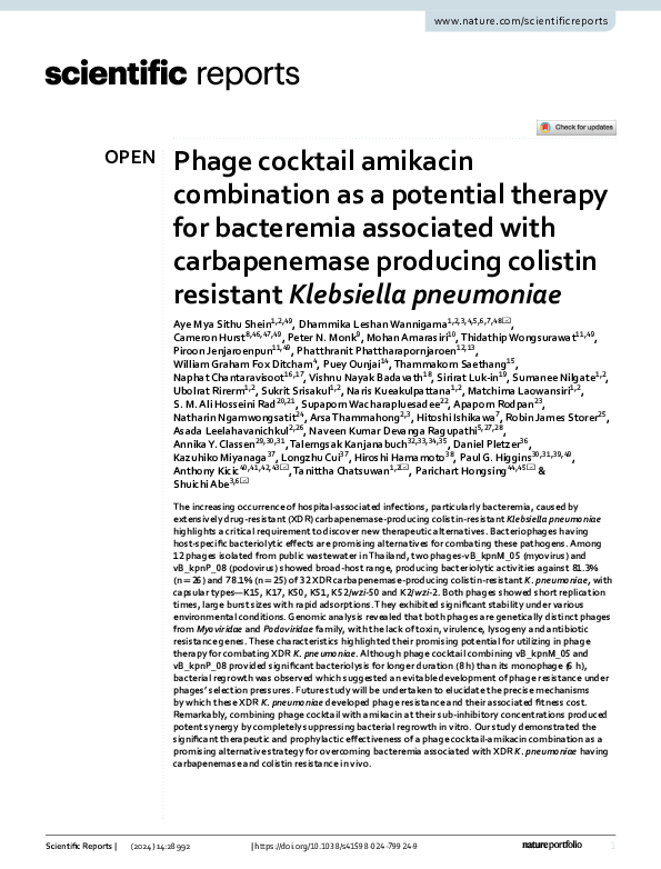 (PDF) Phage cocktail amikacin combination as a potential therapy for ...