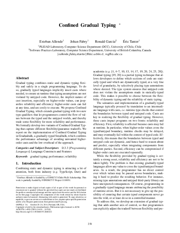 (PDF) Confined gradual typing