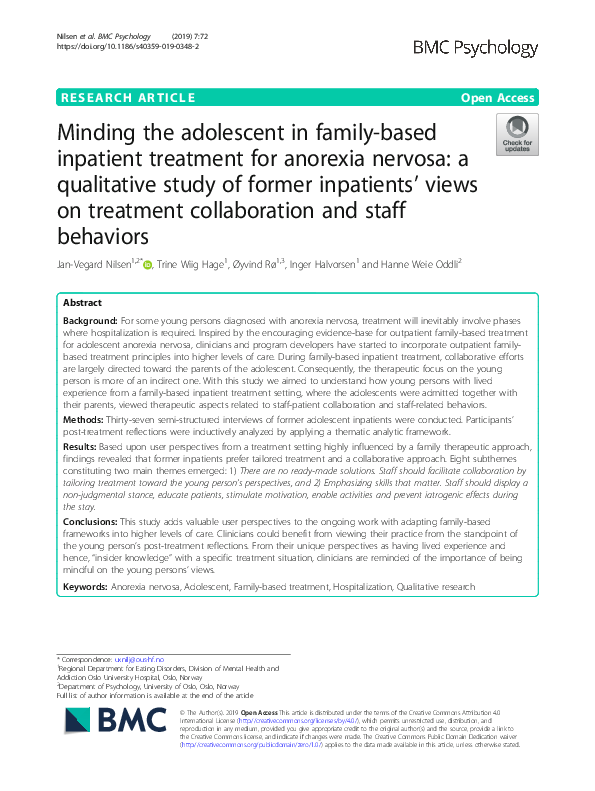 (PDF) Minding the adolescent in family-based inpatient treatment for ...