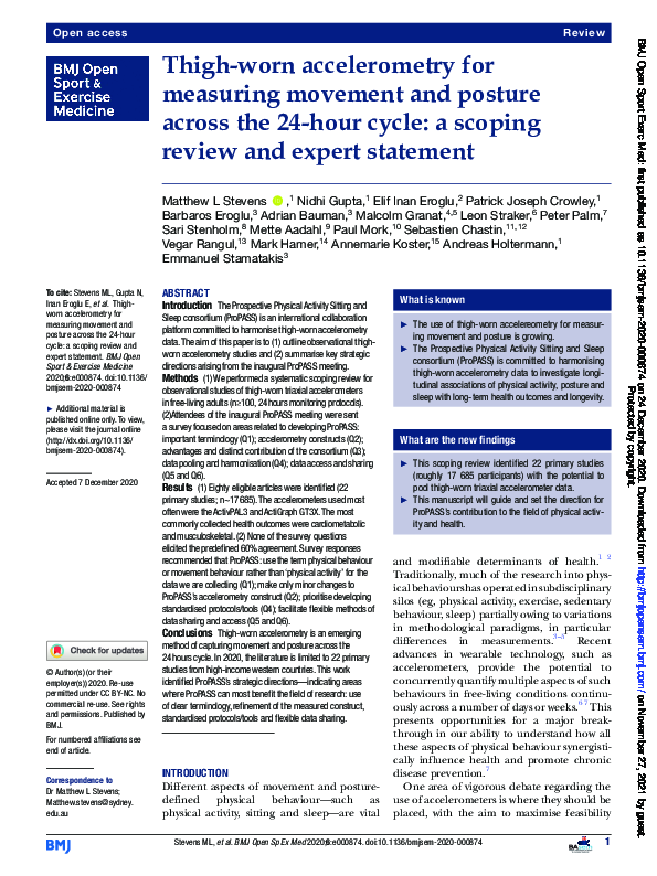 (PDF) Thigh-worn accelerometry for measuring movement and posture ...
