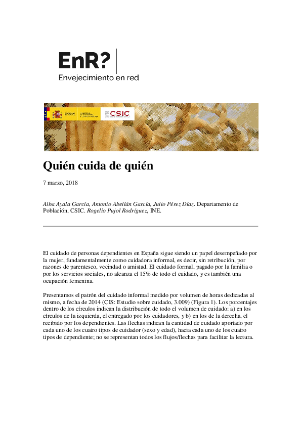 (PDF) Quién cuida de quién