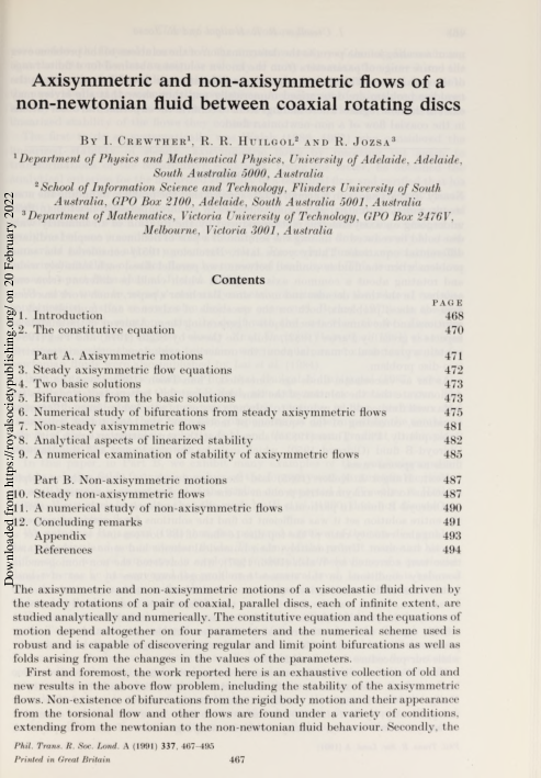 (PDF) Axisymmetric and non-axisymmetric flows of a non-newtonian fluid ...