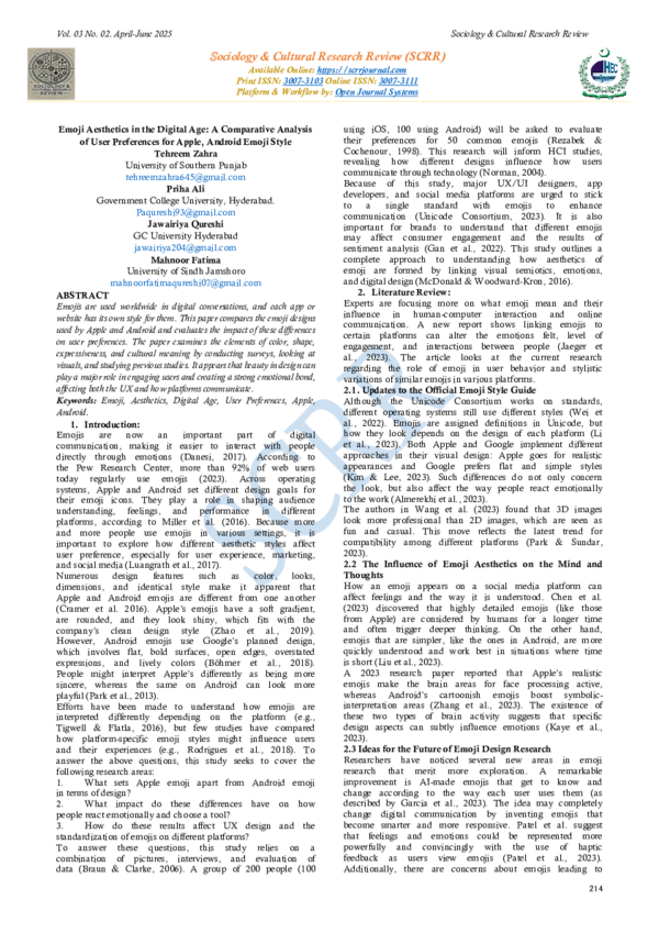 (PDF) Emoji Aesthetics in the Digital Age: A Comparative Analysis of ...
