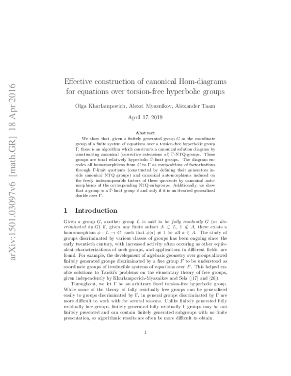 (PDF) Effective construction of covers of canonical Hom-diagrams for ...