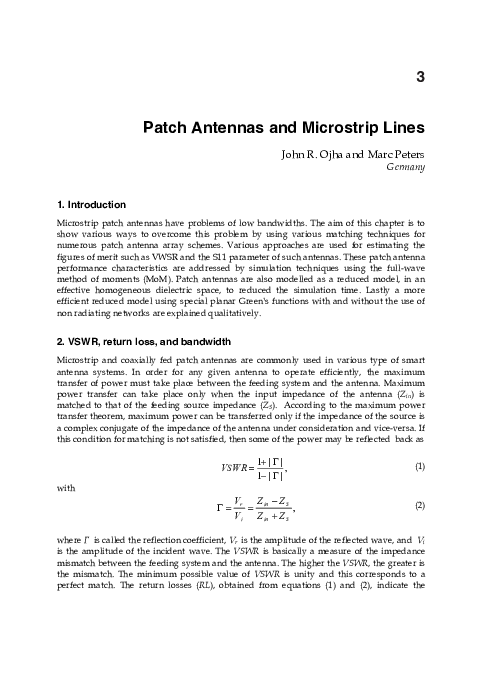 (PDF) Patch Antennas and Microstrip Lines 49 Patch Antennas and Microstrip Lines