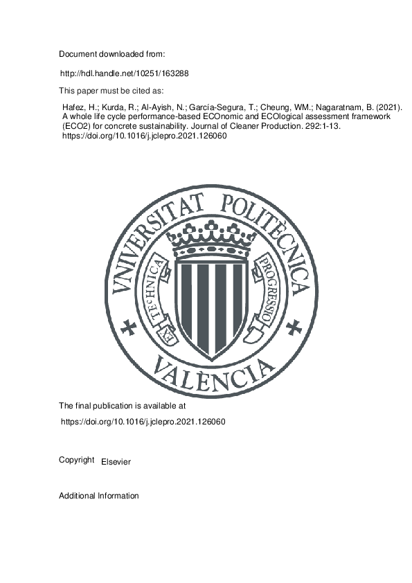 (PDF) A whole life cycle performance-based ECOnomic and ECOlogical ...