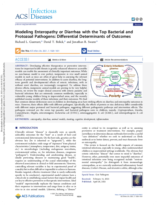 (PDF) Modeling Enteropathy or Diarrhea with the Top Bacterial and ...