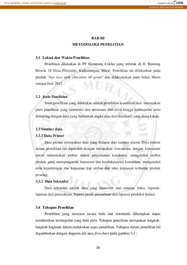 (PDF) UPAYA PENINGKATAN KUALITAS PRODUK COKELAT DENGAN METODE KANO DAN ...