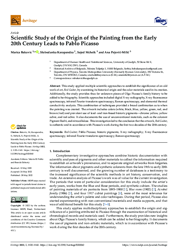 (PDF) Scientific Study of the Origin of the Painting from the Early ...