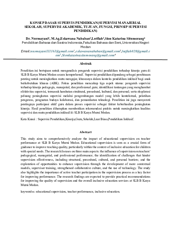 (PDF) KONSEP DASAR SUPERVIS PENDIDIKAN(SUPERVISI MANAJERIAL SEKOLAH ...
