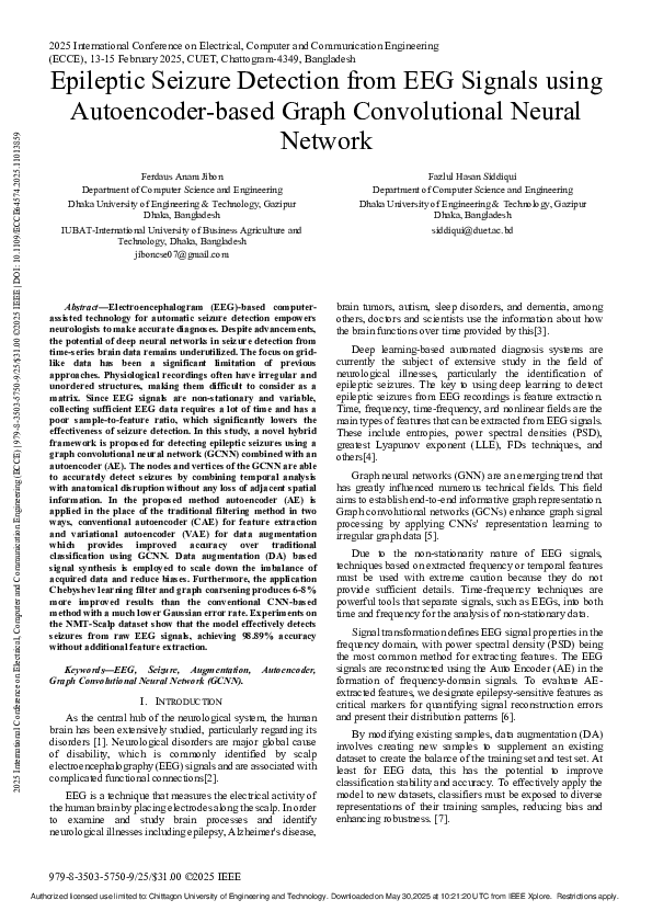 (PDF) Epileptic Seizure Detection from EEG Signals using Autoencoder ...