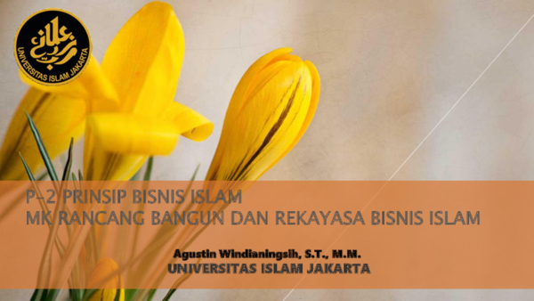 (PDF) P-2 PRINSIP BISNIS ISLAM MK RANCANG BANGUN DAN REKAYASA BISNIS ISLAM