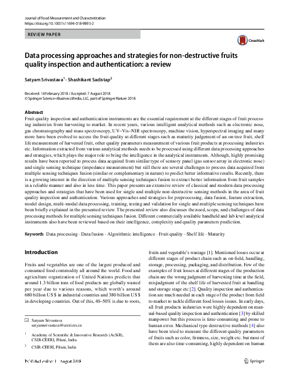 (PDF) Data processing approaches and strategies for non-destructive ...
