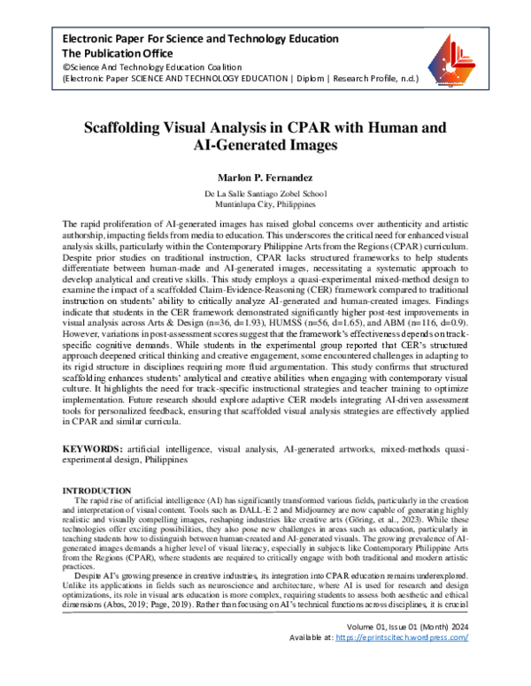 (PDF) Scaffolding Visual Analysis in CPAR with Human and AI-Generated ...