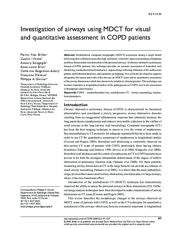 (PDF) Investigation of airways using MDCT for visual and quantitative ...