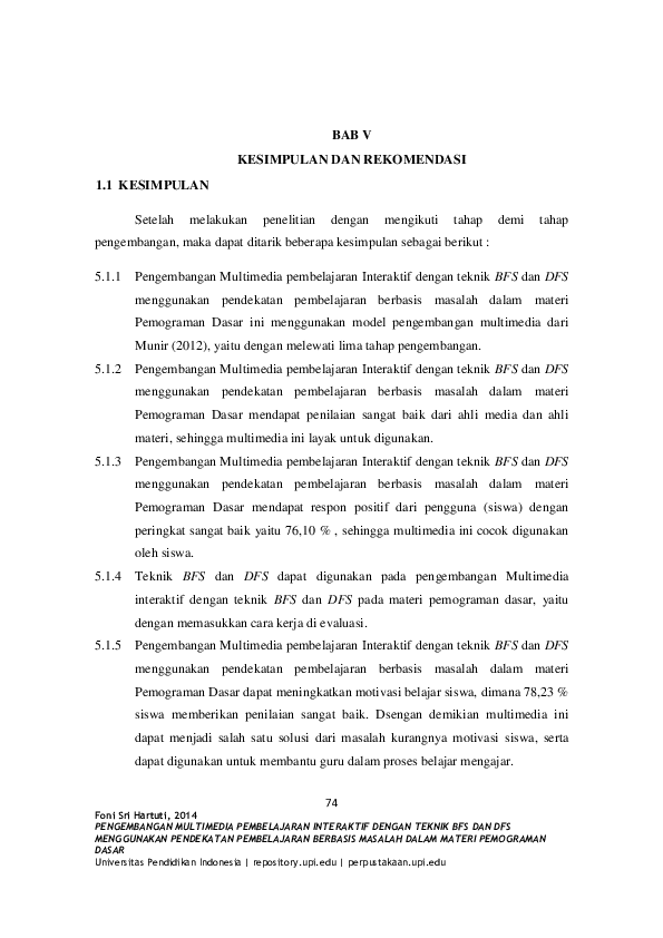 (PDF) Pengembangan Multimedia Pembelajaran Interaktif Dengan Teknik BFS Dan DFS Menggunakan ...