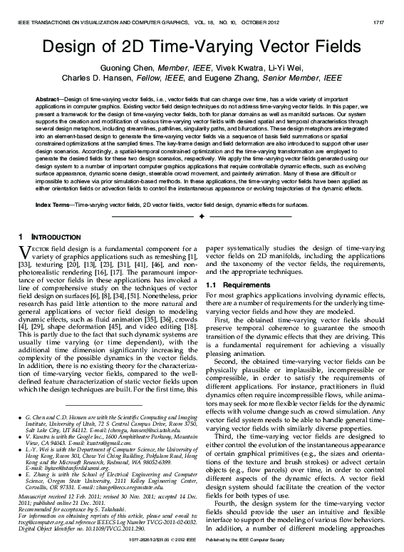 (PDF) Design of 2D Time-Varying Vector Fields