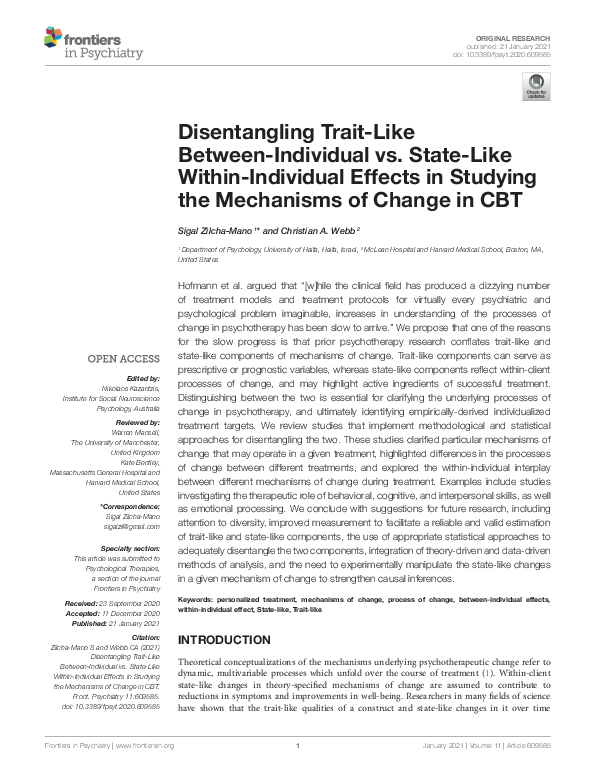 (PDF) Disentangling Trait-Like Between-Individual vs. State-Like Within ...