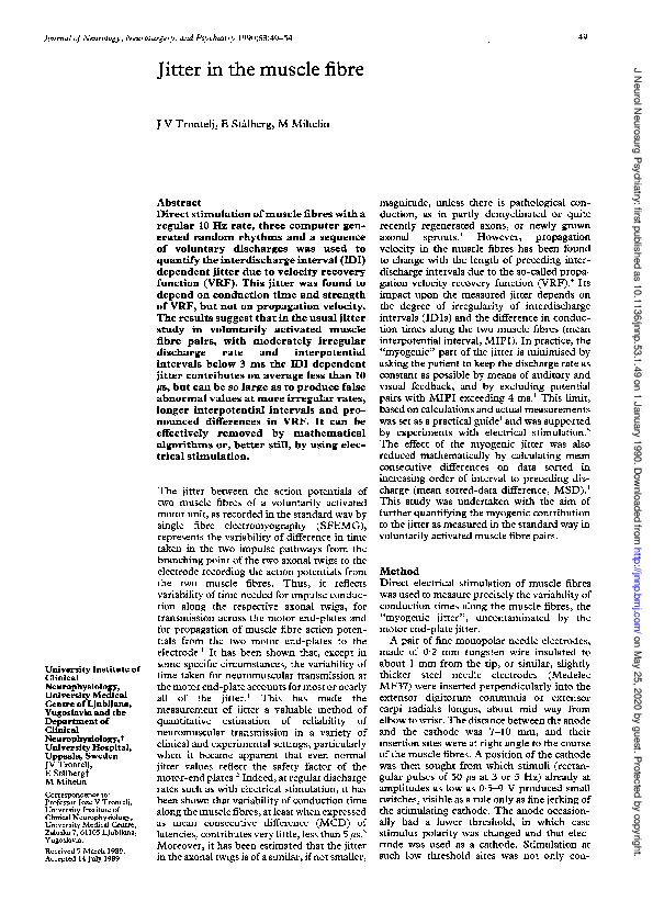 (PDF) Jitter in the muscle fibre