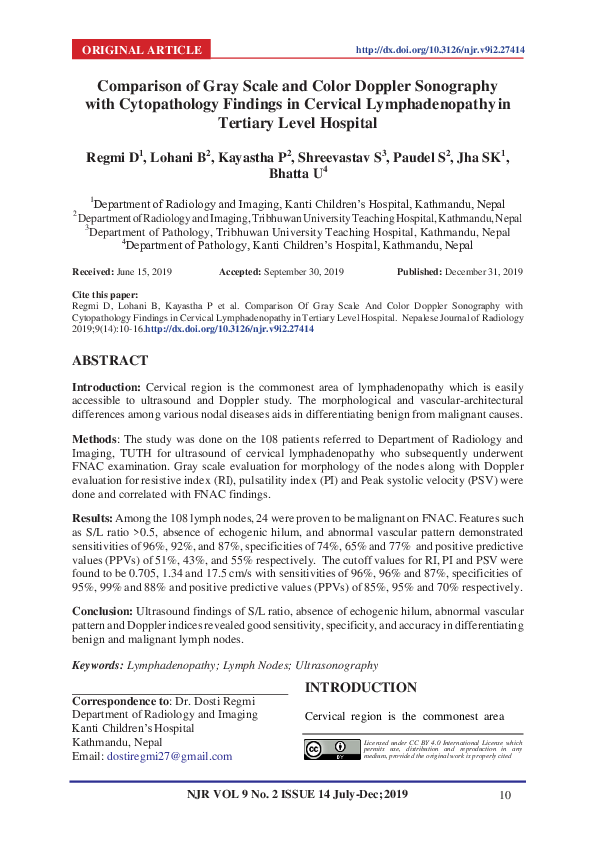 (PDF) Comparison of Gray Scale and Color Doppler Sonography with ...