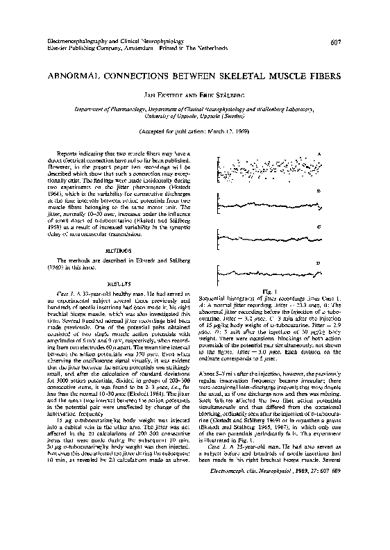 (PDF) Abnormal connections between skeletal muscle fibers