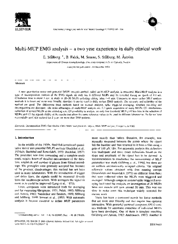 (PDF) Multi-MUP EMG analysis — a two year experience in daily clinical work