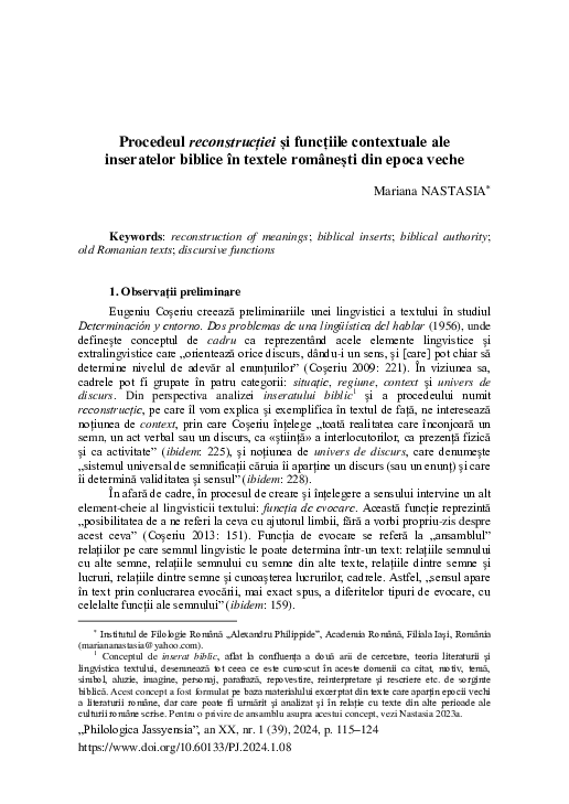 (PDF) Procedeul reconstrucției și funcțiile contextuale ale inseratelor ...